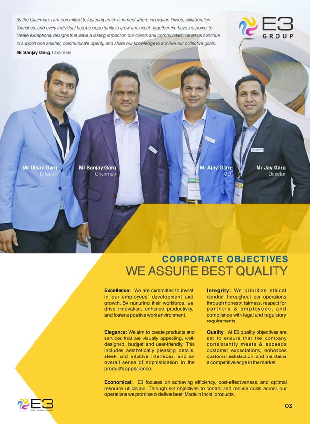 E3 Group: Engineering, Elevating, and Enhancing Solutions | PDF