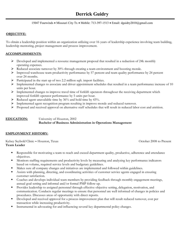 Derrick's Resume 1 | PDF