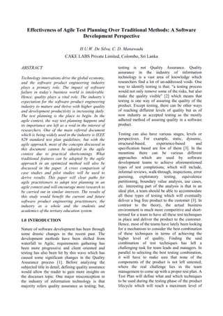 NITC-2016 - Effectiveness of Agile Test Planning | PDF | Computer ...