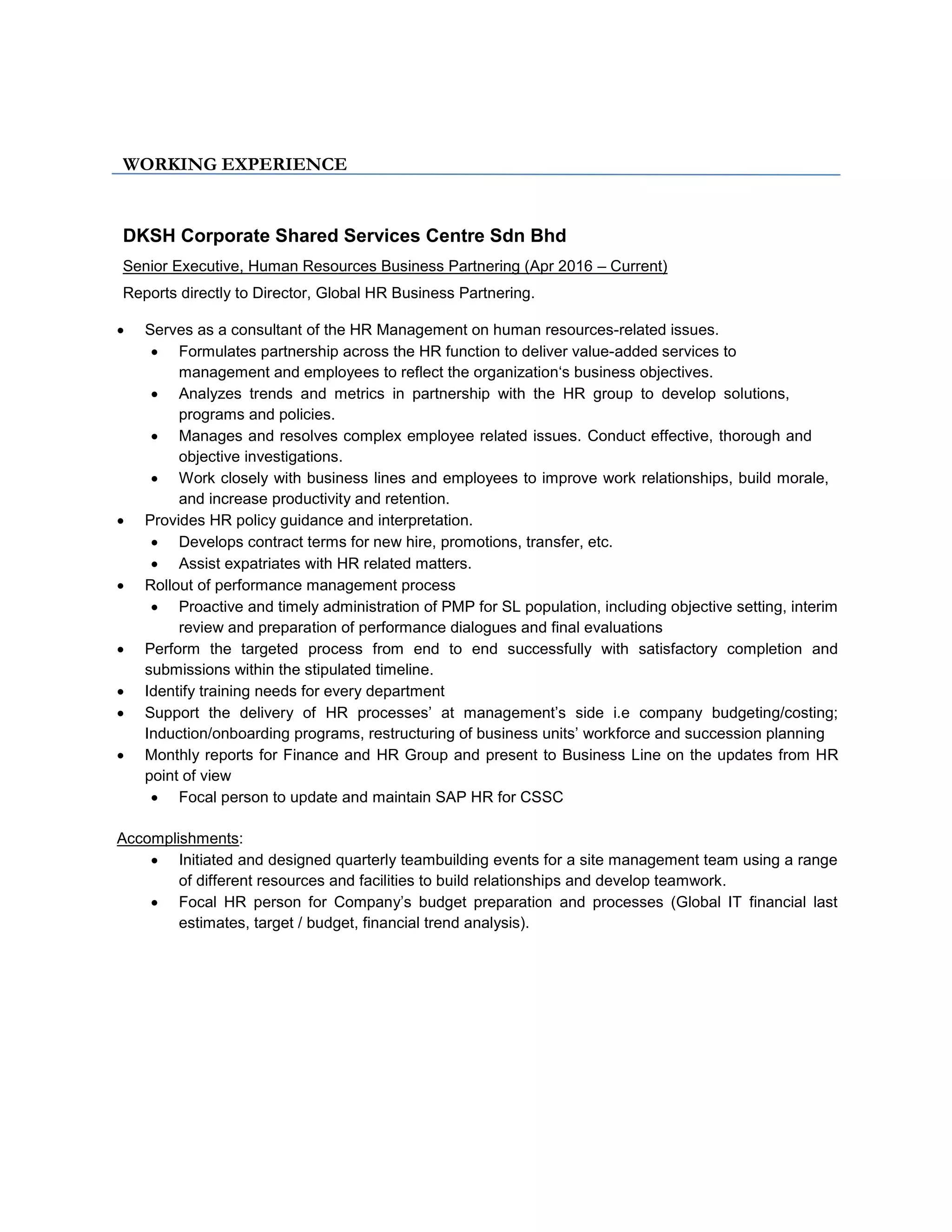 Shairah's CV | PDF | Resume Writing and Advice | Job Search