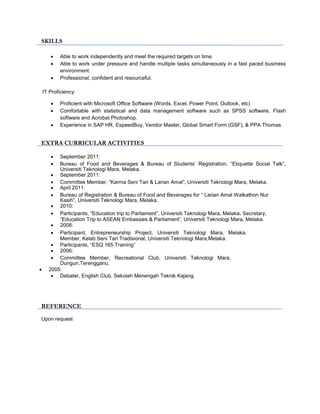 Shairah's CV | PDF | Resume Writing and Advice | Job Search