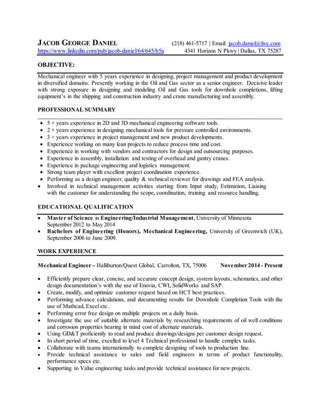 Jacob Daniel Resume | PDF