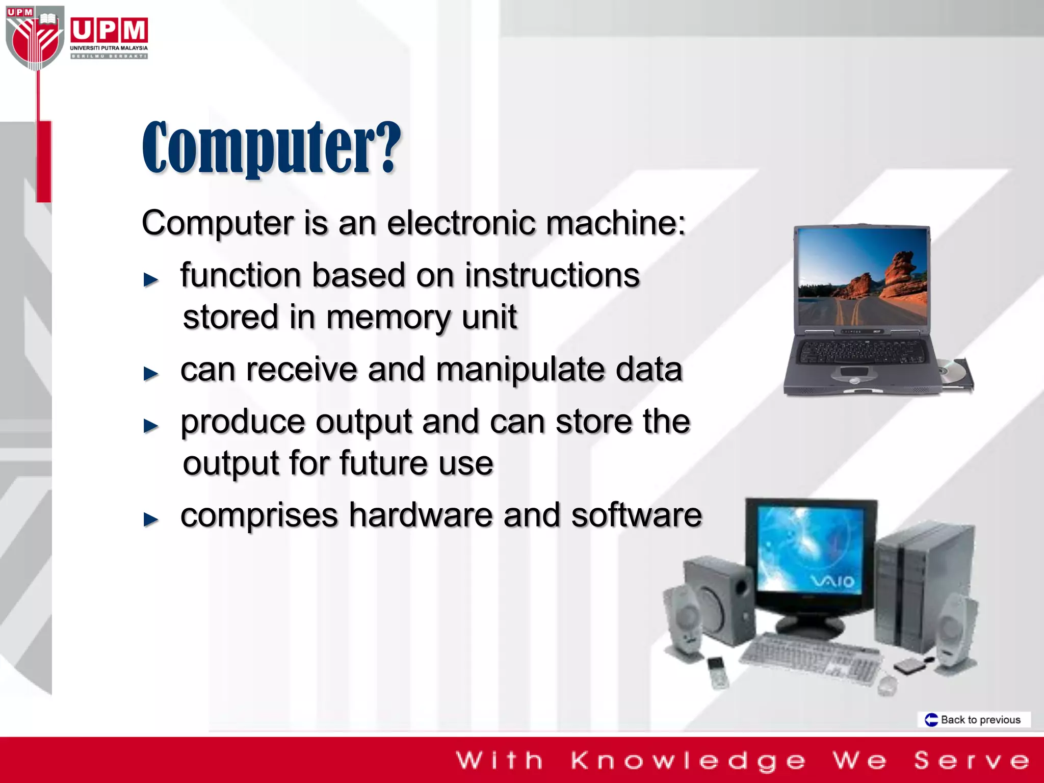 E3100 introduction to computer | PPT