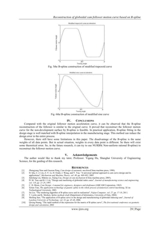 Reconstruction of globoidal cam follower motion curve based on B-spline ...