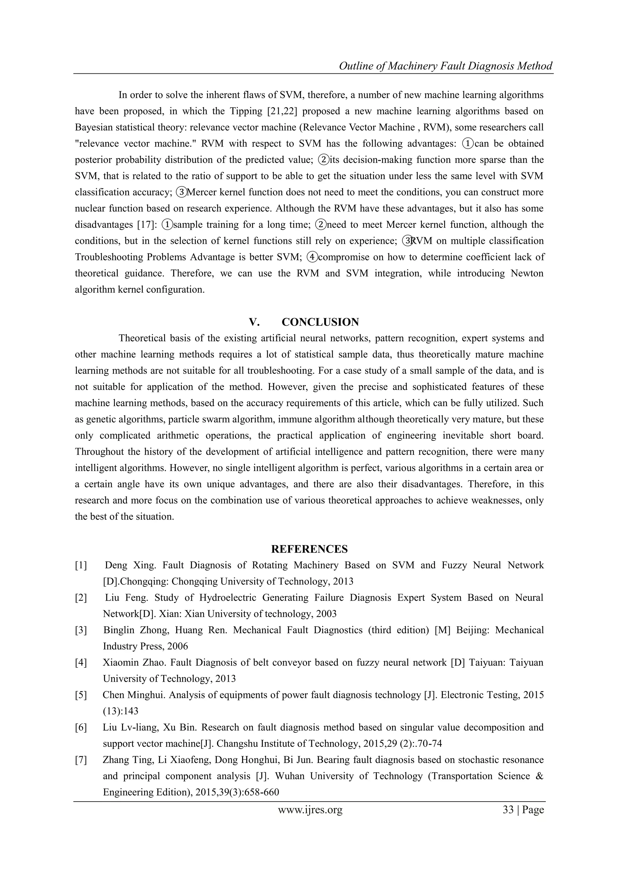 Outline of Machinery Fault Diagnosis Method | PDF