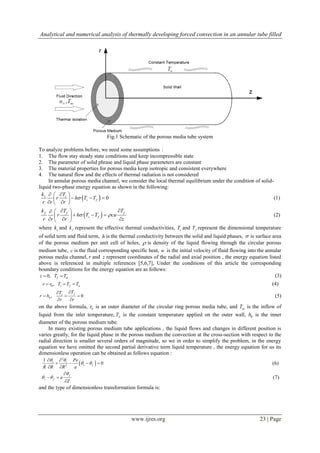 Analytical and numerical analysis of thermally developing forced convection in an annular tube ...