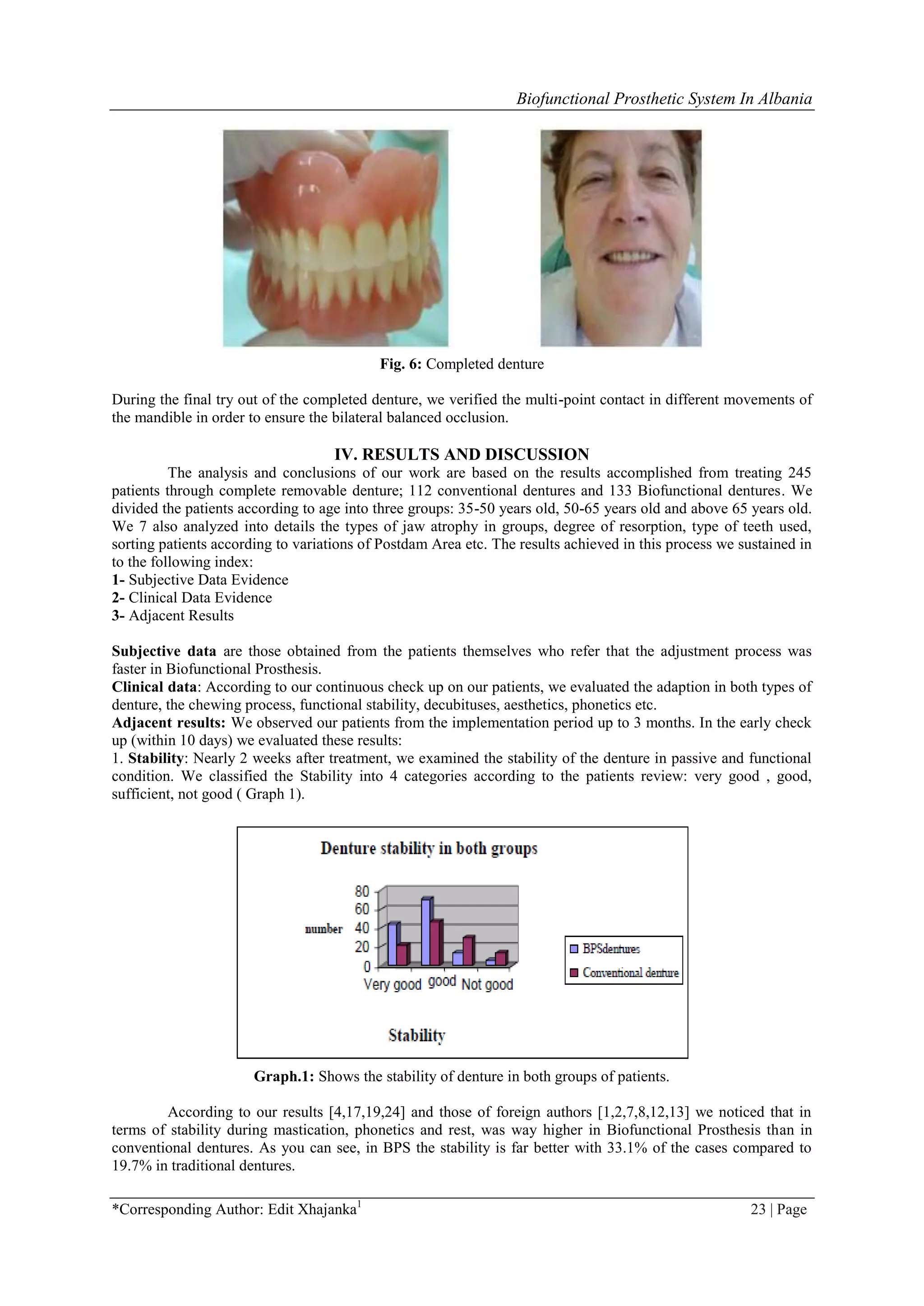 Biofunctional Prosthetic System in Albania | PDF