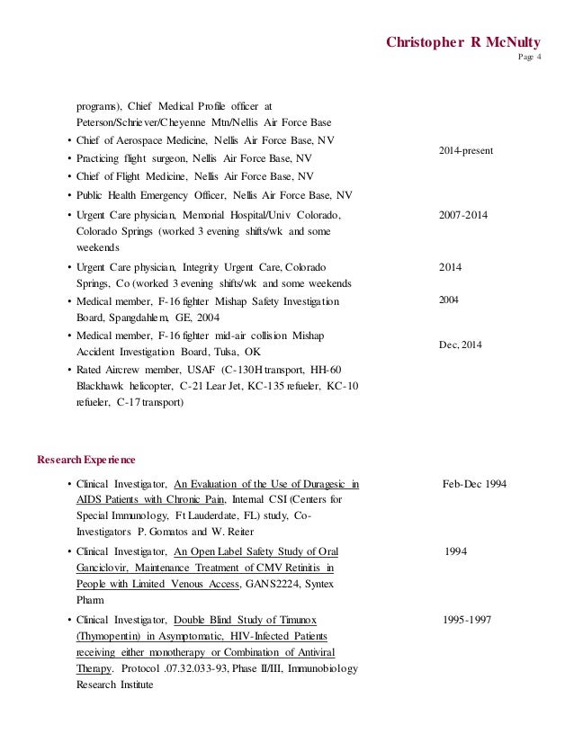 Christopher McNulty CV