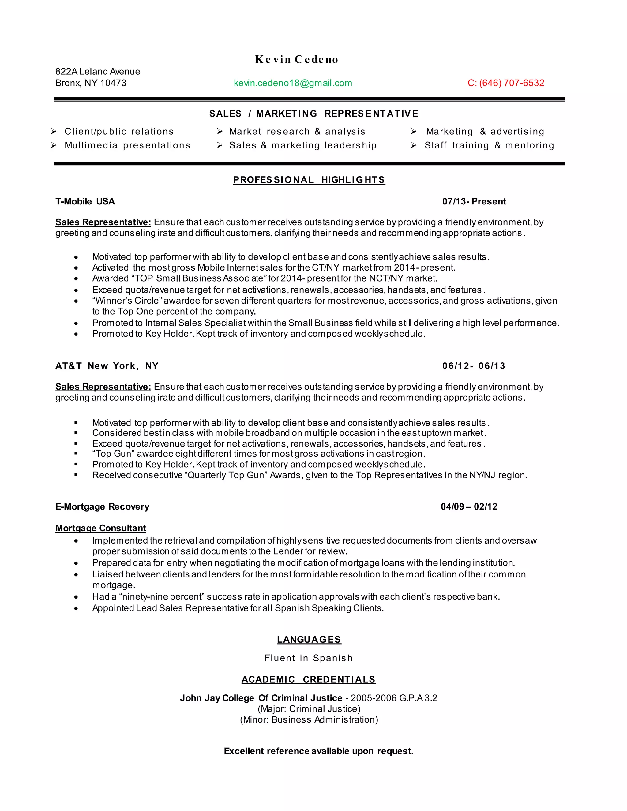 Kevin Cedeno Resume | DOCX