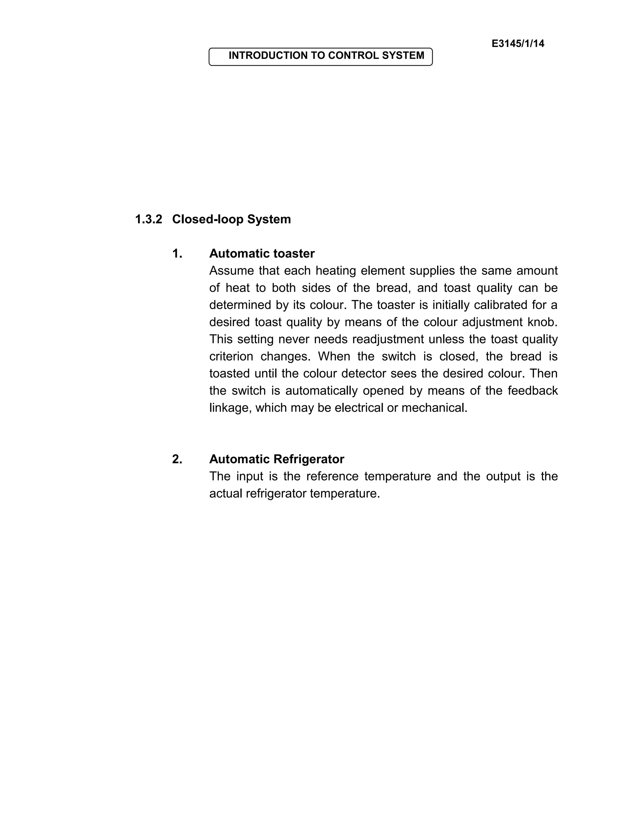Basic Control System unit1 | DOC | Home Appliances | Home & Garden