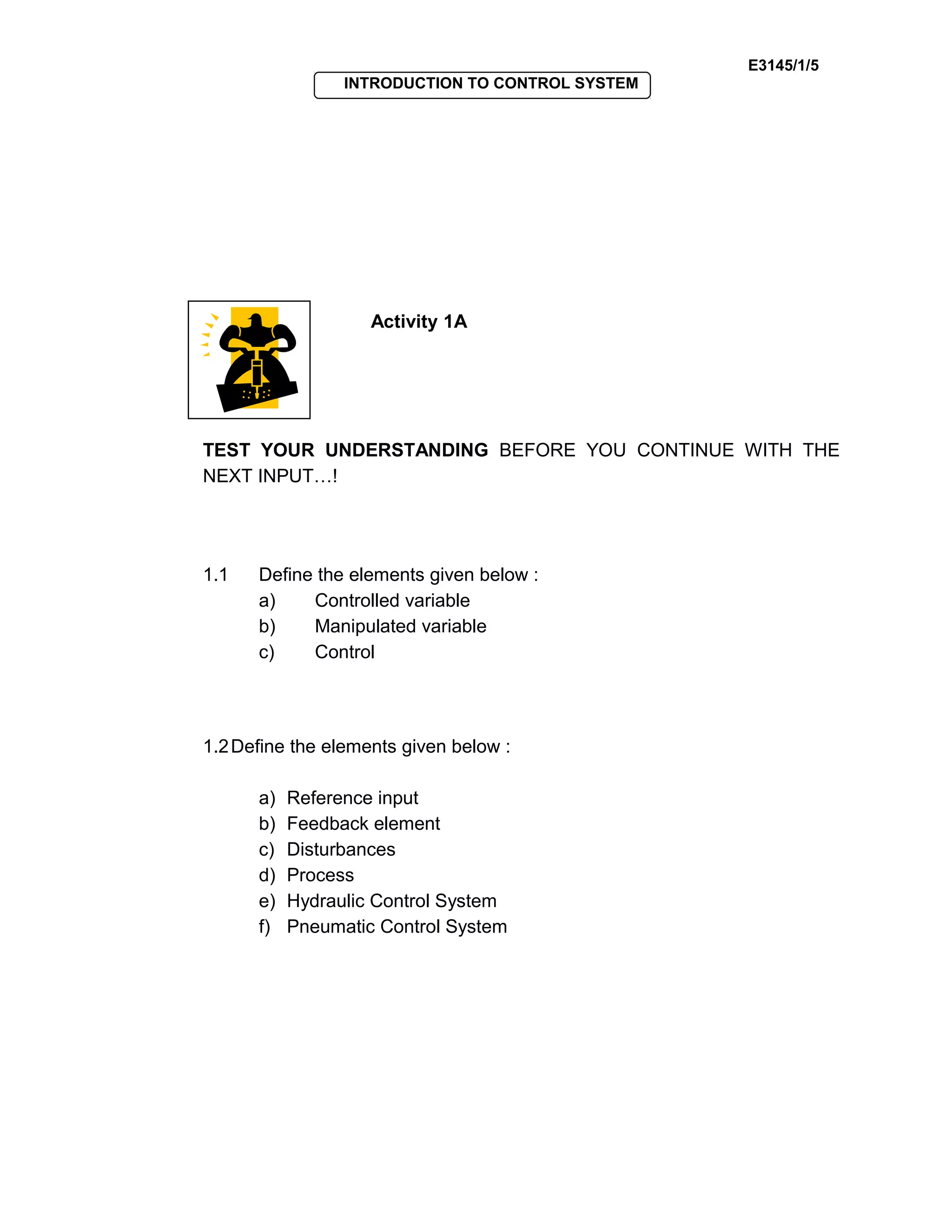 Basic Control System unit1 | DOC