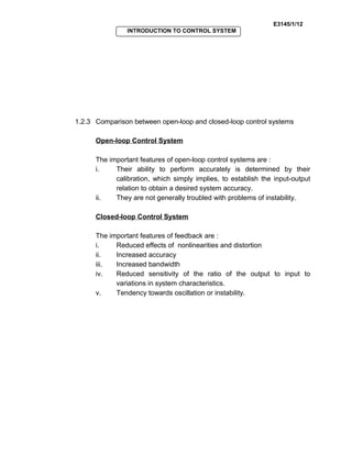 Basic Control System unit1 | DOC