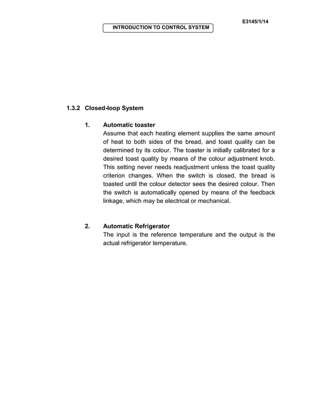Basic Control System unit1 | DOC | Home Appliances | Home & Garden
