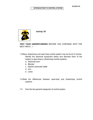 Basic Control System unit1 | DOC