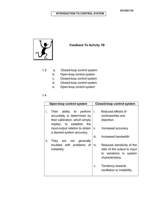 Basic Control System unit1 | DOC