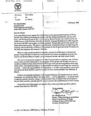 Ontario Life Line correspondence | PDF