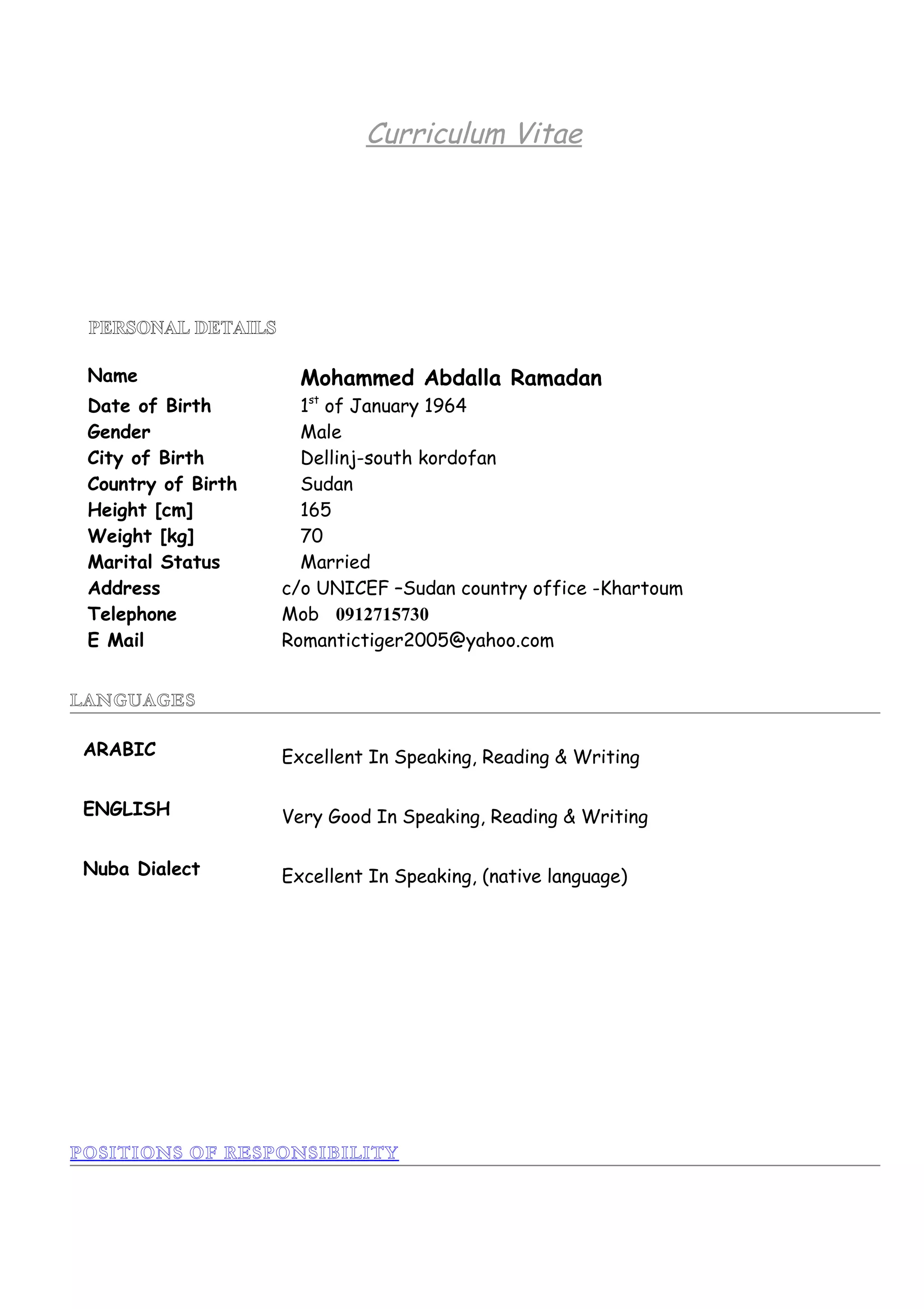 Mohamed Ramadan CV1 (2) | PDF