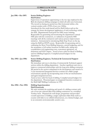 CV Bonnell - March 2015 | PDF