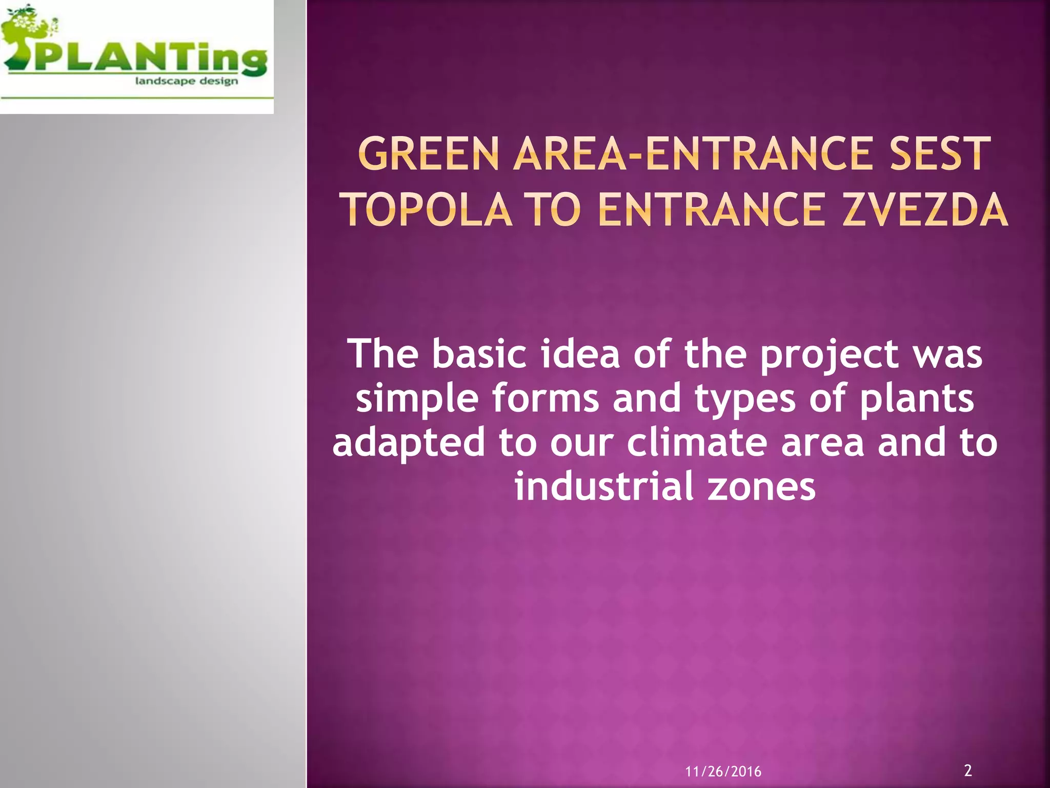 PROJECT OF GREEN AREA-FAS | PPTX