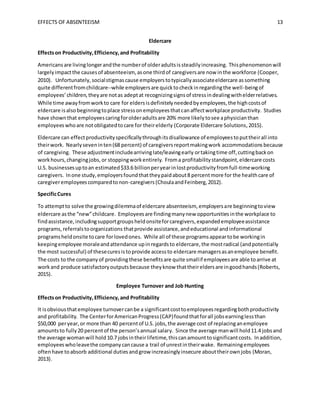 Effects of Absenteeism on Company Productivity%2c Efficiency%2c and ...