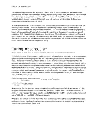 Effects of Absenteeism on Company Productivity%2c Efficiency%2c and ...