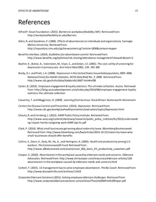 Effects of Absenteeism on Company Productivity%2c Efficiency%2c and ...