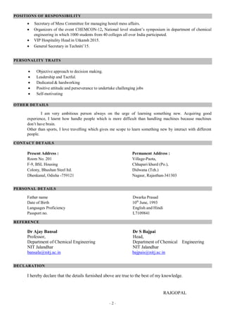 Rajgopal_cv bsl | PDF