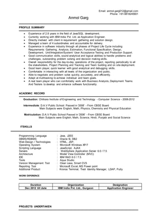 Anmol_Garg_Resume1 | PDF
