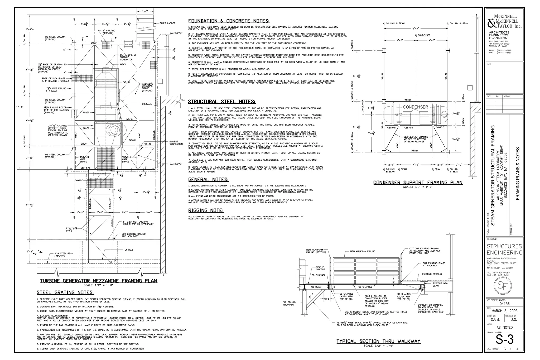 Mass Maritime Academy S-3 Framing & Notes | PPT