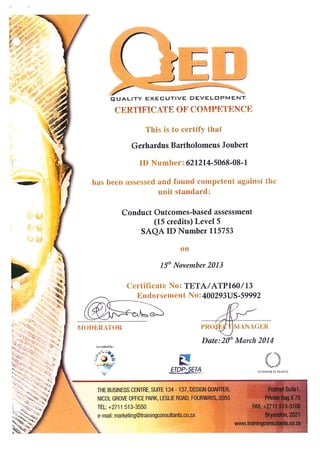 QED CERT FOR THEO | PDF