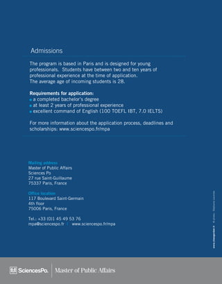 Sciences Po - MPA Program | PDF