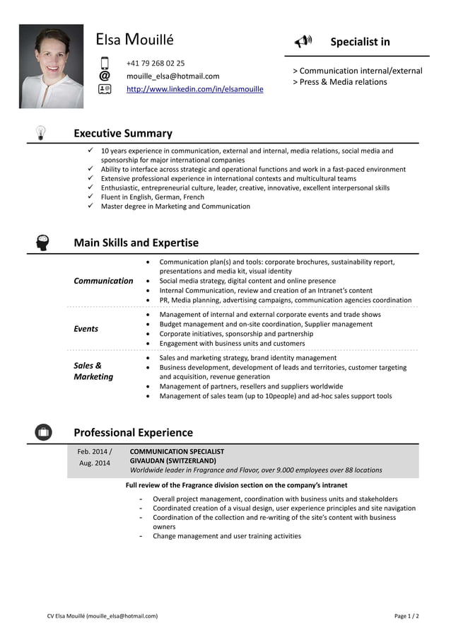 Mouille_Elsa_CV_EN_2015 | PDF | Free Download