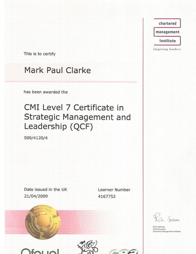 Level 7 Certificate in Strategic Management & Leadership | PDF