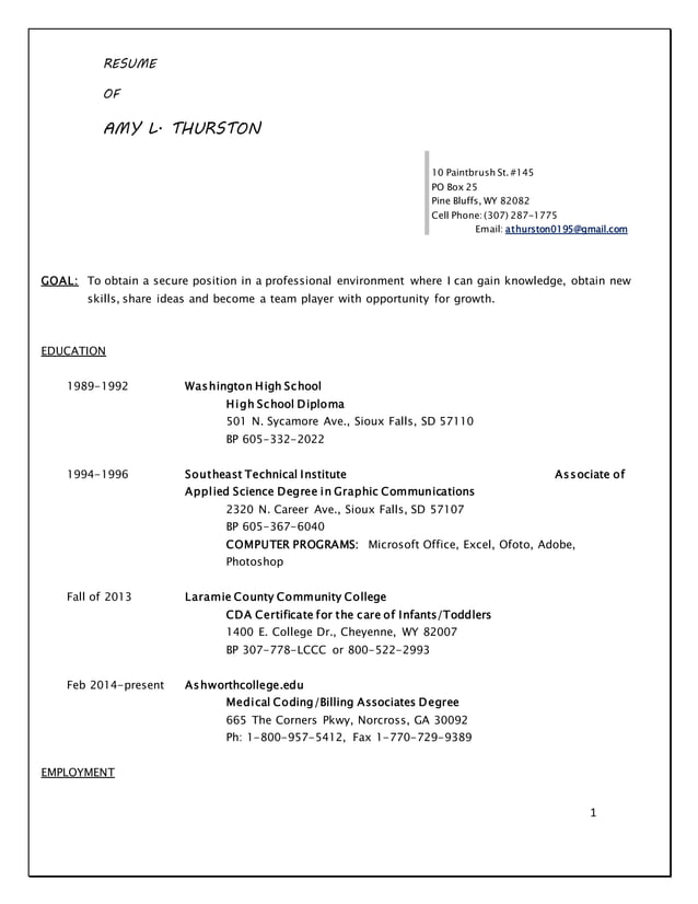 amy's resume | DOCX