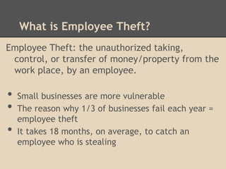 Employee Theft | PPTX