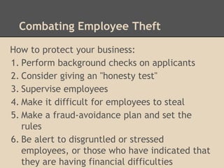 Employee Theft | PPTX