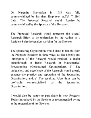 Summary of Professional Background and Research Objectives | RTF