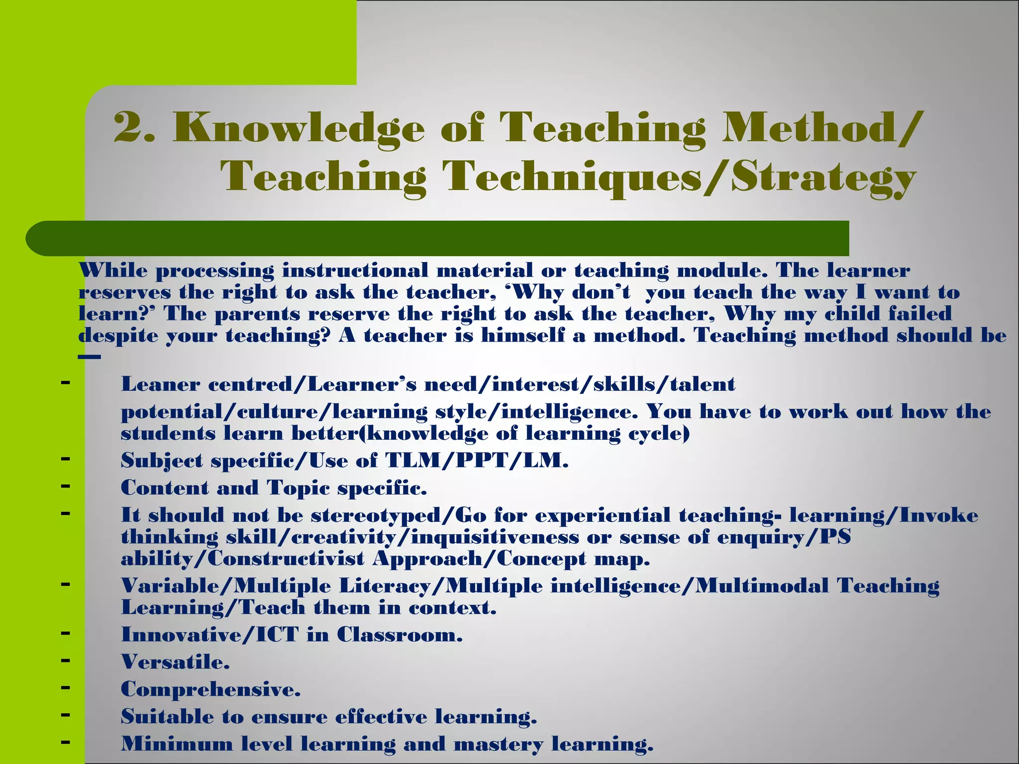 Five Point Formula for Teachers | PPT