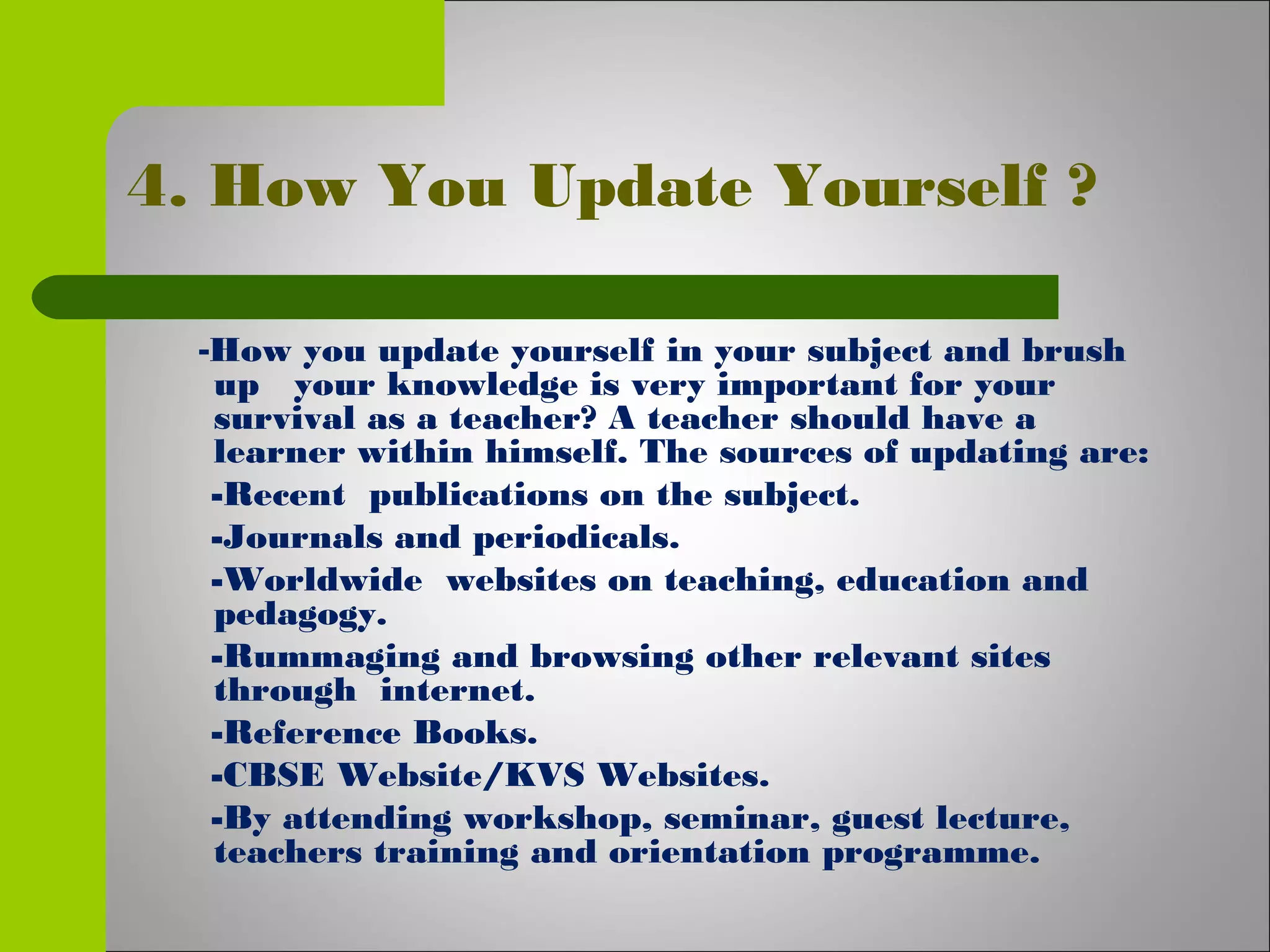 Five Point Formula for Teachers | PPT