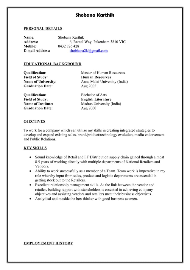 Sales Resume - PRESENT | PDF