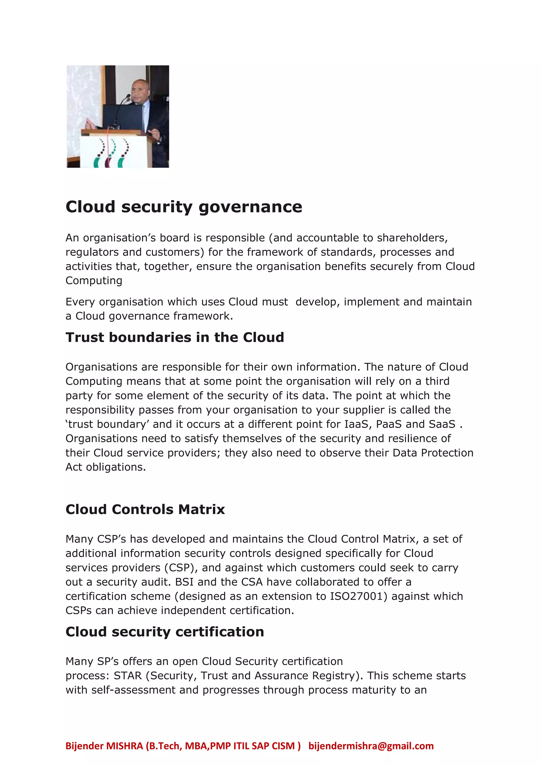 Cloud Security Governance | PDF | Cloud Computing | Internet