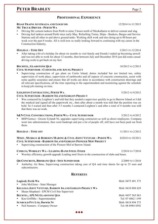 Peter Bradley Construction Resume. | PDF | Civil Engineering Industry | Industries