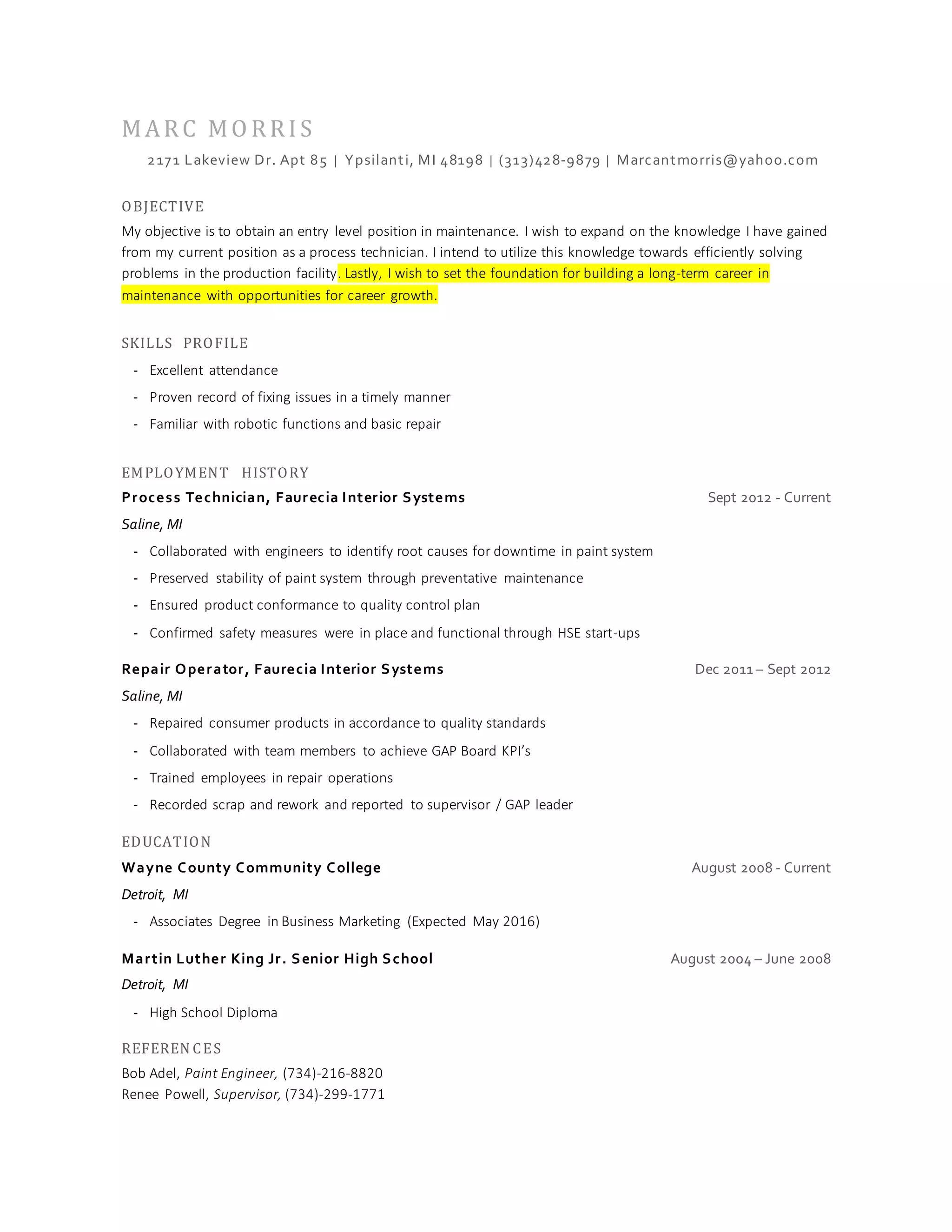 Marc Morris Resume 2015_2 | DOCX