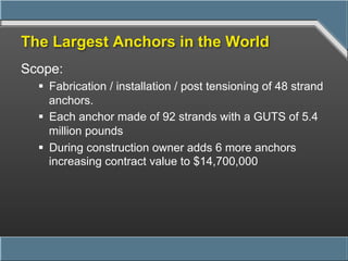 Quentin L Seven Mile Dam Anchors Presentation | PDF