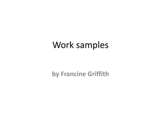 Samples of my work (1) | PPT