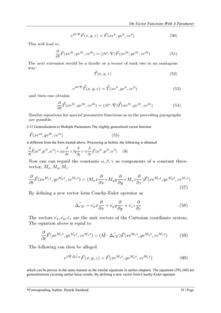 On Vector Functions With A Parameter | PDF