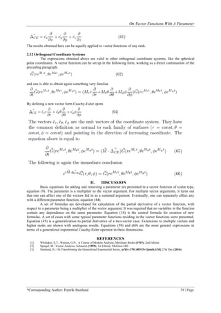 On Vector Functions With A Parameter | PDF