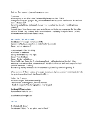 Flight Class Outline | PDF