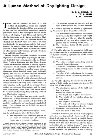 A Lumen Method of Daylighting Design | PDF