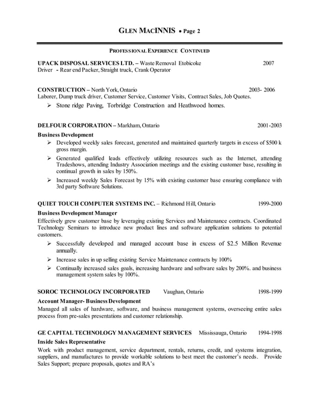 Glen Resume - | DOCX